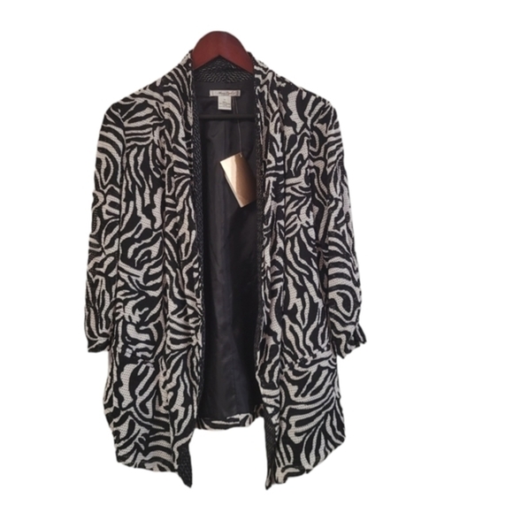 Mona Leah | Jackets & Coats | New Mona Leah Black White Zebra Print ...